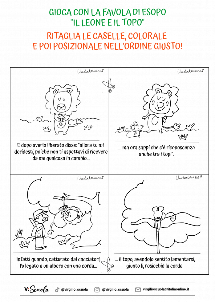 Il leone e il topo di Esopo: favola e spiegazione